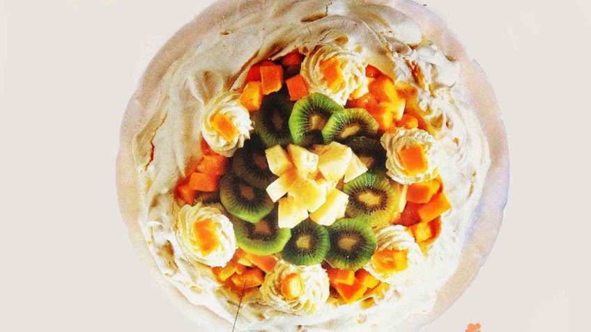Pavlova With Tropical Fruit Recipe | Dessert Recipes - RecipeMatic